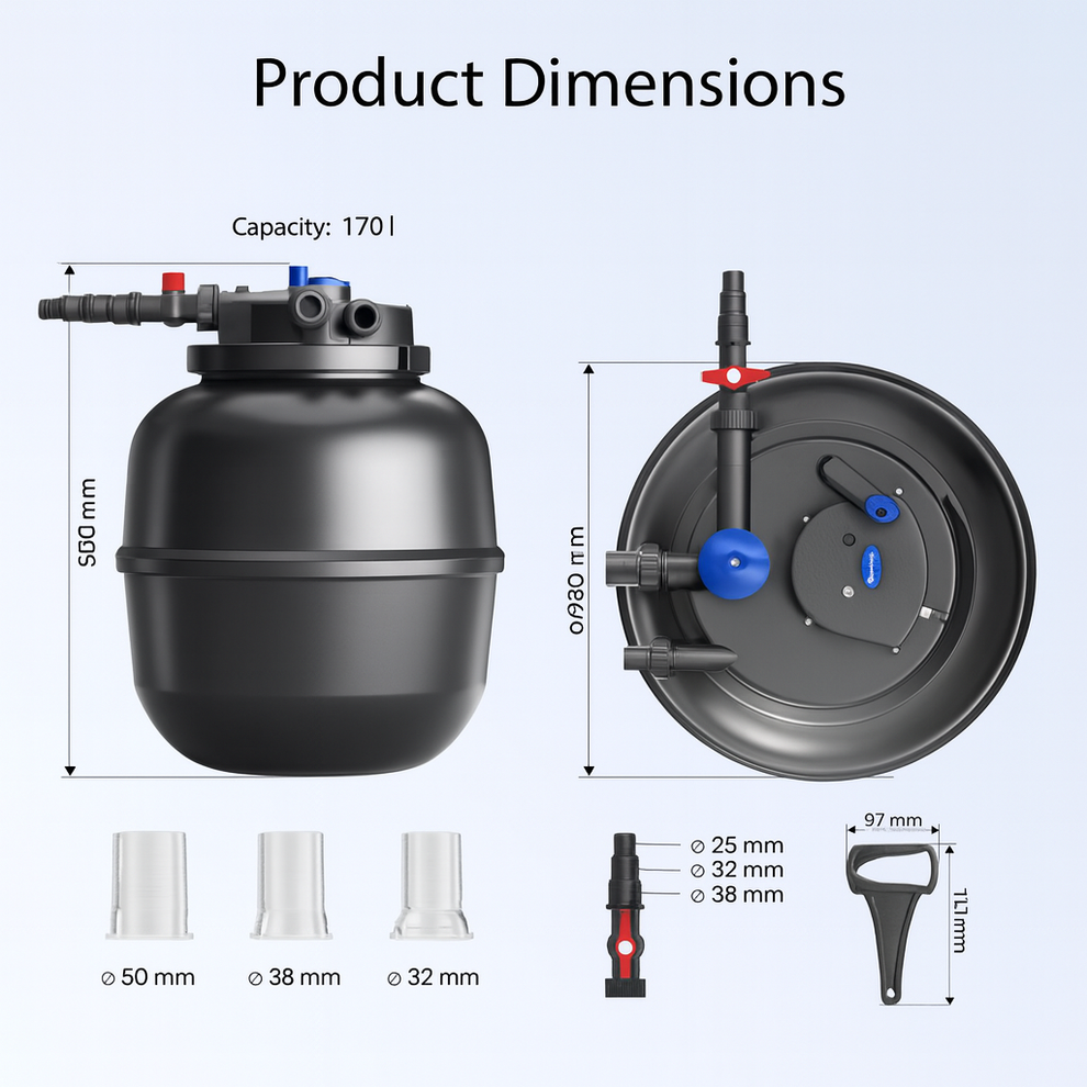 SunSun CPF-50000 Bio Pressure Pond Filter with 55W UVC – Koi Water ...